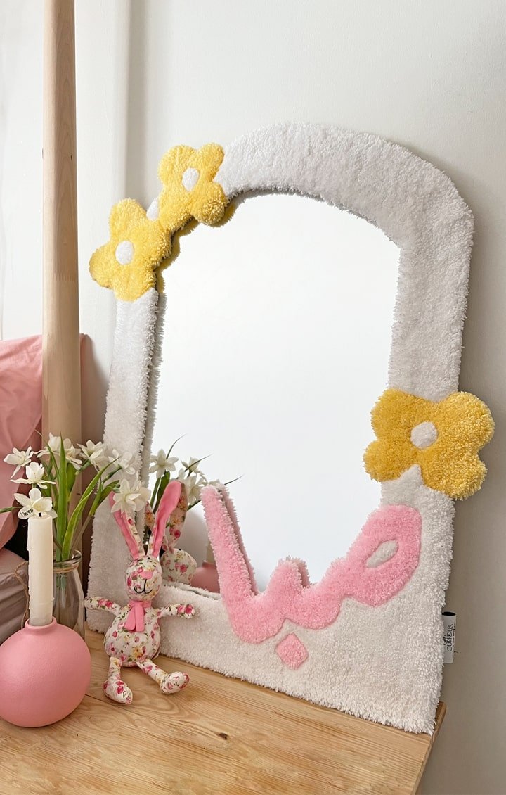 Custom Tufting Mirror - Oh Curious